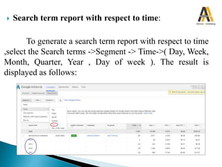 Importance of Search Term Report in Google AdWords | PPT