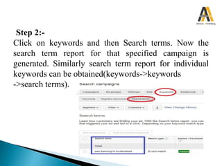 Importance of Search Term Report in Google AdWords | PPT