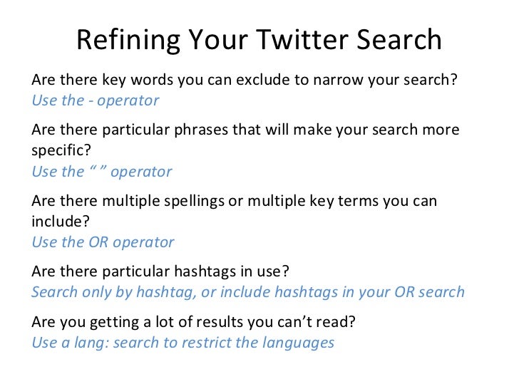 Advanced Search Techniques