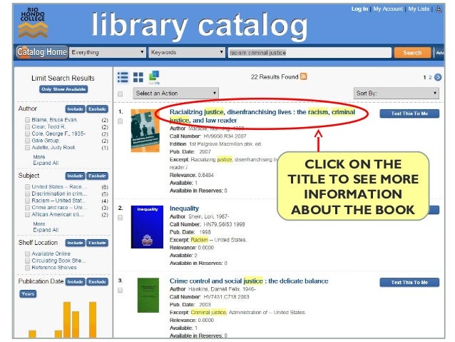 Search the library catalog