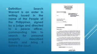 Search warrant | PPTX