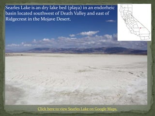 Searles Lake and the Trona Pinnacles | PPTX