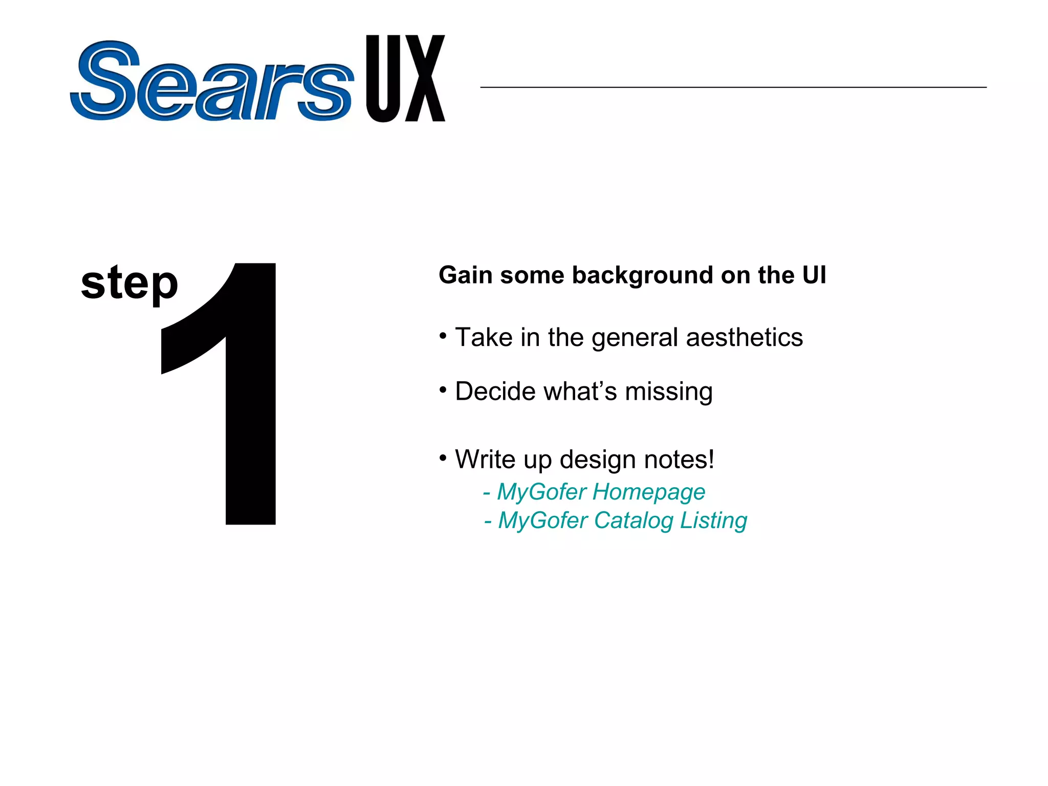 Sears UX - Nick Lewis | PPT