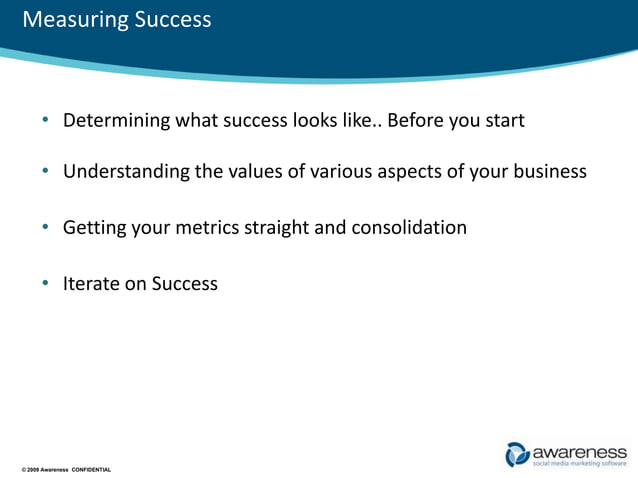 Measuring Success with Social Media | PPT