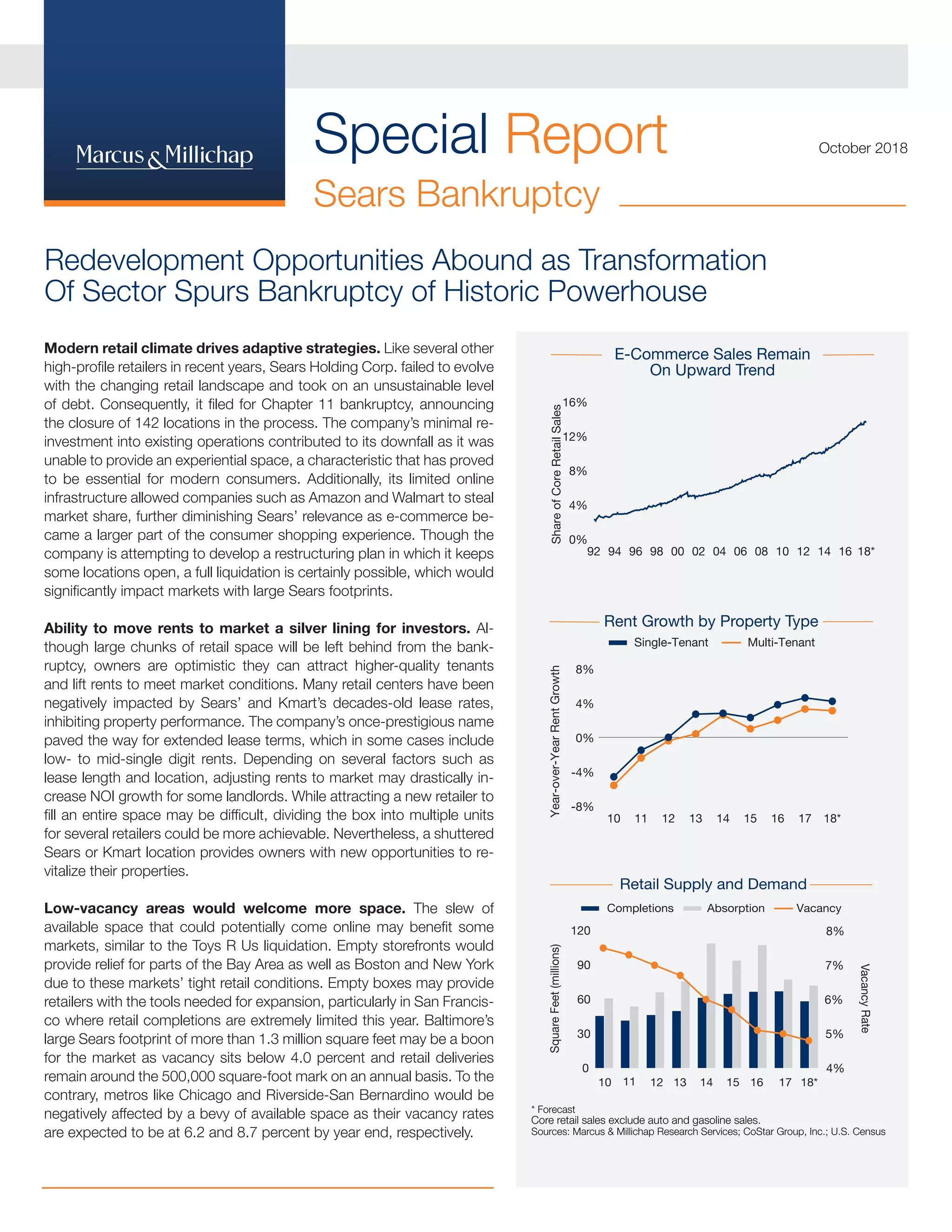 Sears Bankruptcy: Marcus & Millichap Special Report | PDF