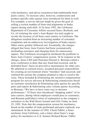 Sears Case studyCASE SEARS, ROEBUCK, AND CO. THE AUTO CENTER .docx