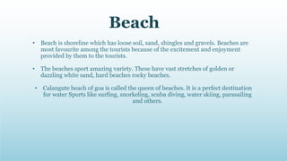 Sea shore or beaches | PPTX | Beach Travel | Travel Type