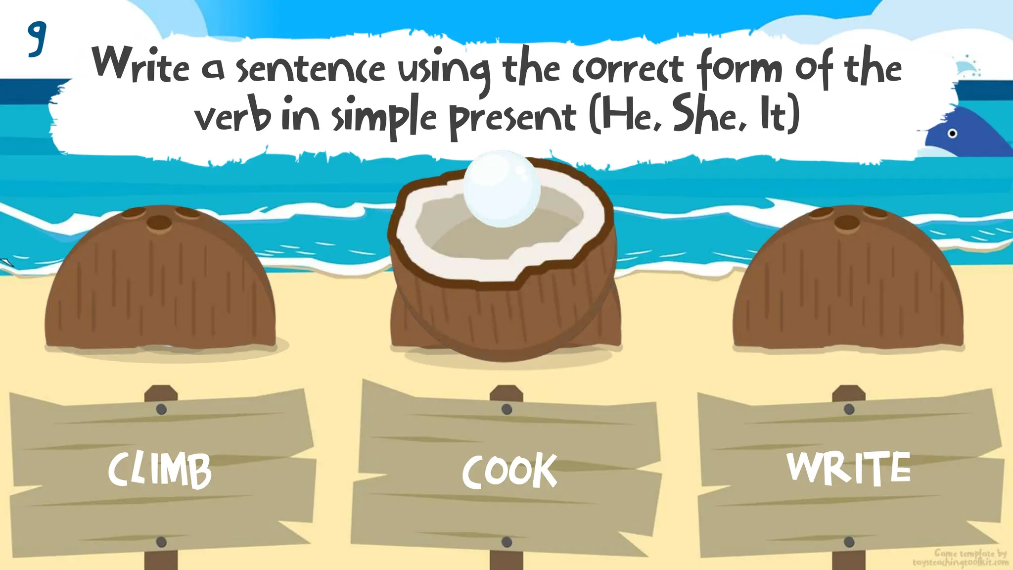 Game Seashore Shuffle Simple Present.pptx