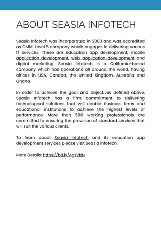 Seasia Infotech A Leader in Education App Development, Ranked Among the ...