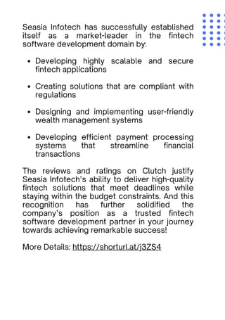 Seasia Infotech Recognized as Leading Financial Services Developer by ...