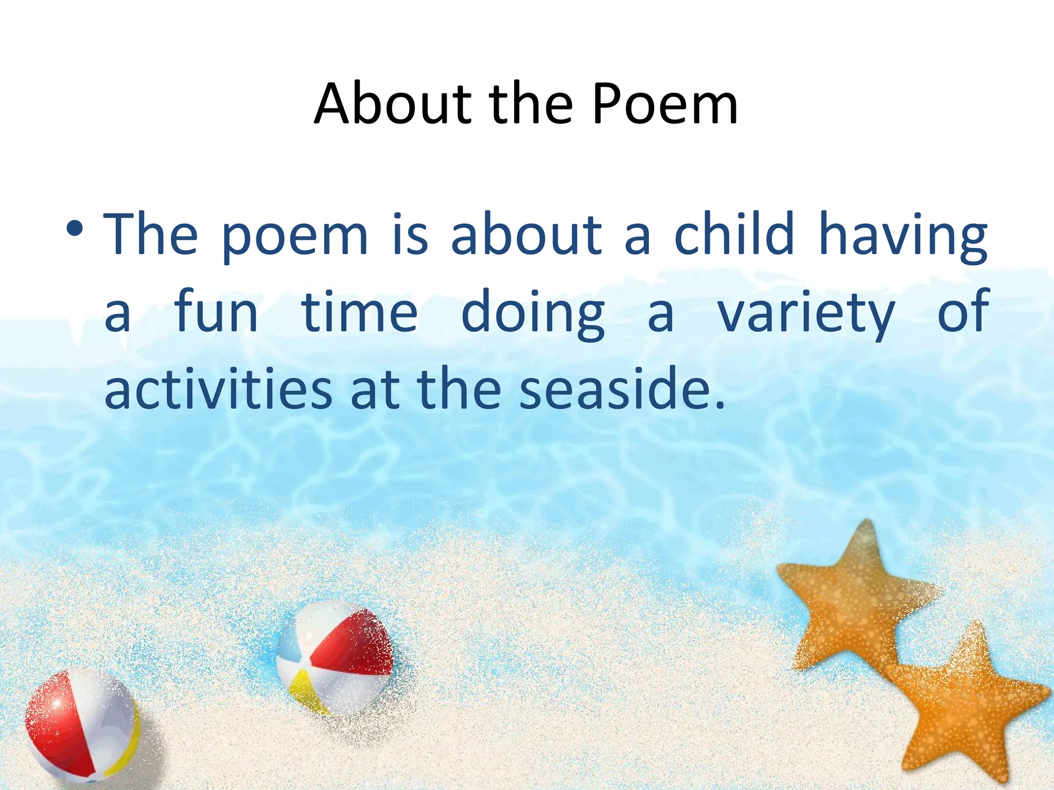 English KSSR year 5 poem (Seaside) | PPT