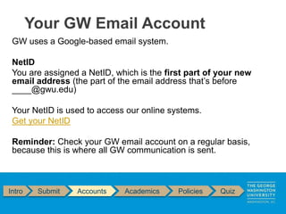 GW SEAS New Graduate Student Online Orientation | PPT