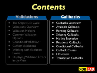 ActiveRecord Callbacks & Observers, Season 2 | KEY