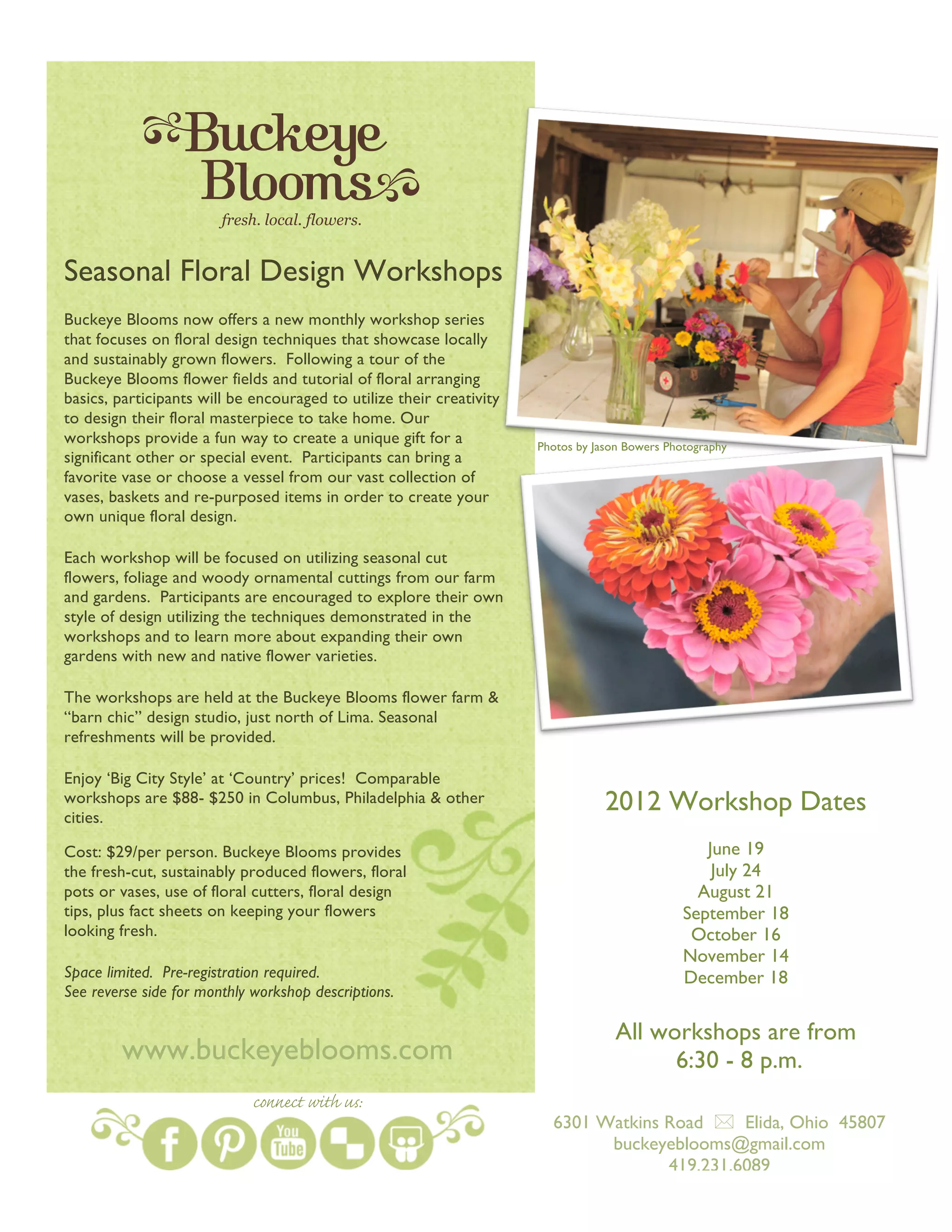 Seasonal floral design workshop series | PDF | Gardening | Home & Garden