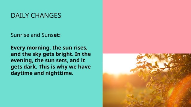 Seasonal Changes Science Presentation Colourful Photographs.pptx