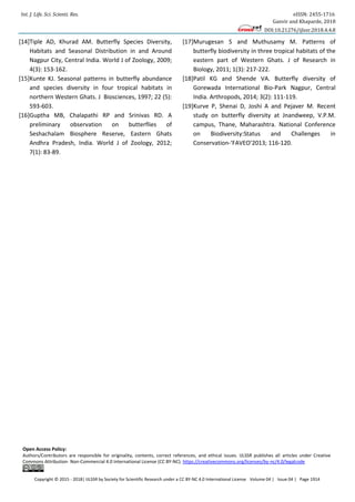Seasonal Diversity and Status of Butterfly Fauna in Sakoli Taluka of ...