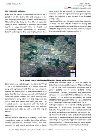 Seasonal Diversity and Status of Butterfly Fauna in Sakoli Taluka of ...