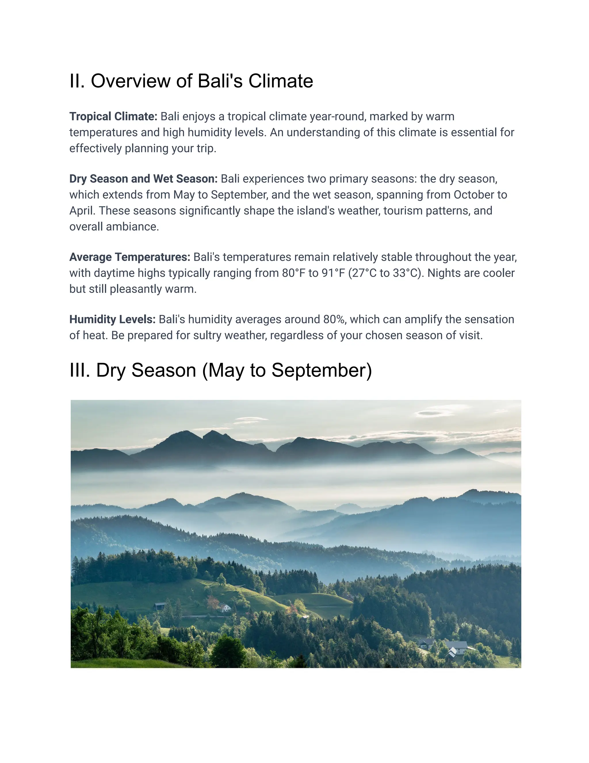 Seasonal Guide to Bali: Best Times to Visit | PDF