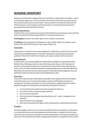 Seasonal inventory issues | PDF
