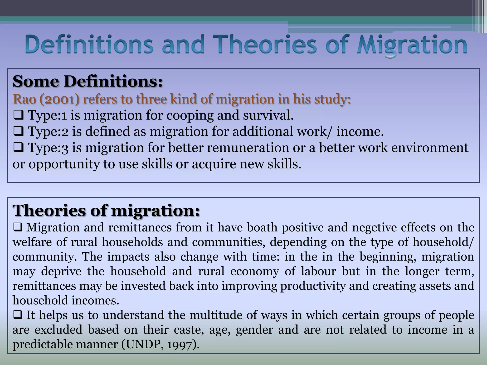 Seasonal migration for livelihood in india | PPTX