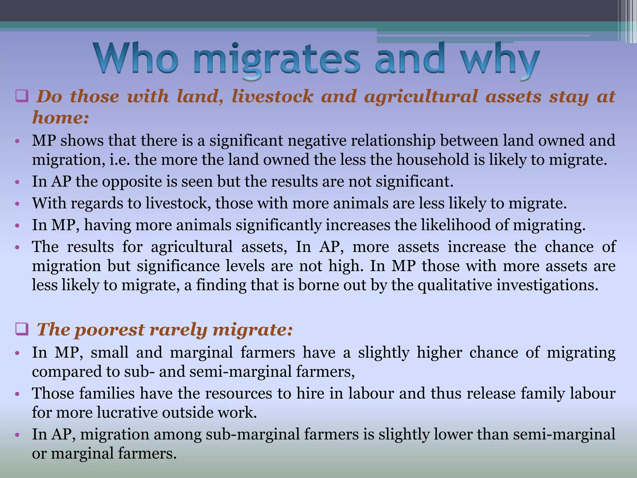 Seasonal migration for livelihood in india | PPTX
