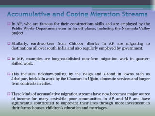 Seasonal migration for livelihood in india | PPTX