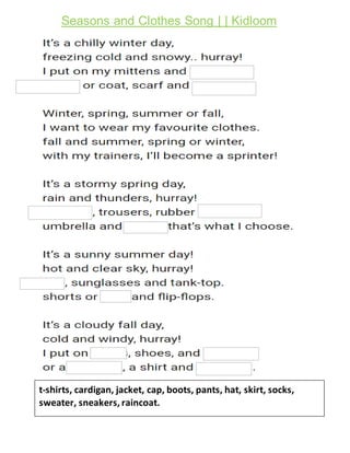 Season and clothes | DOCX