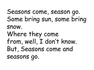 Seasons | PPTX