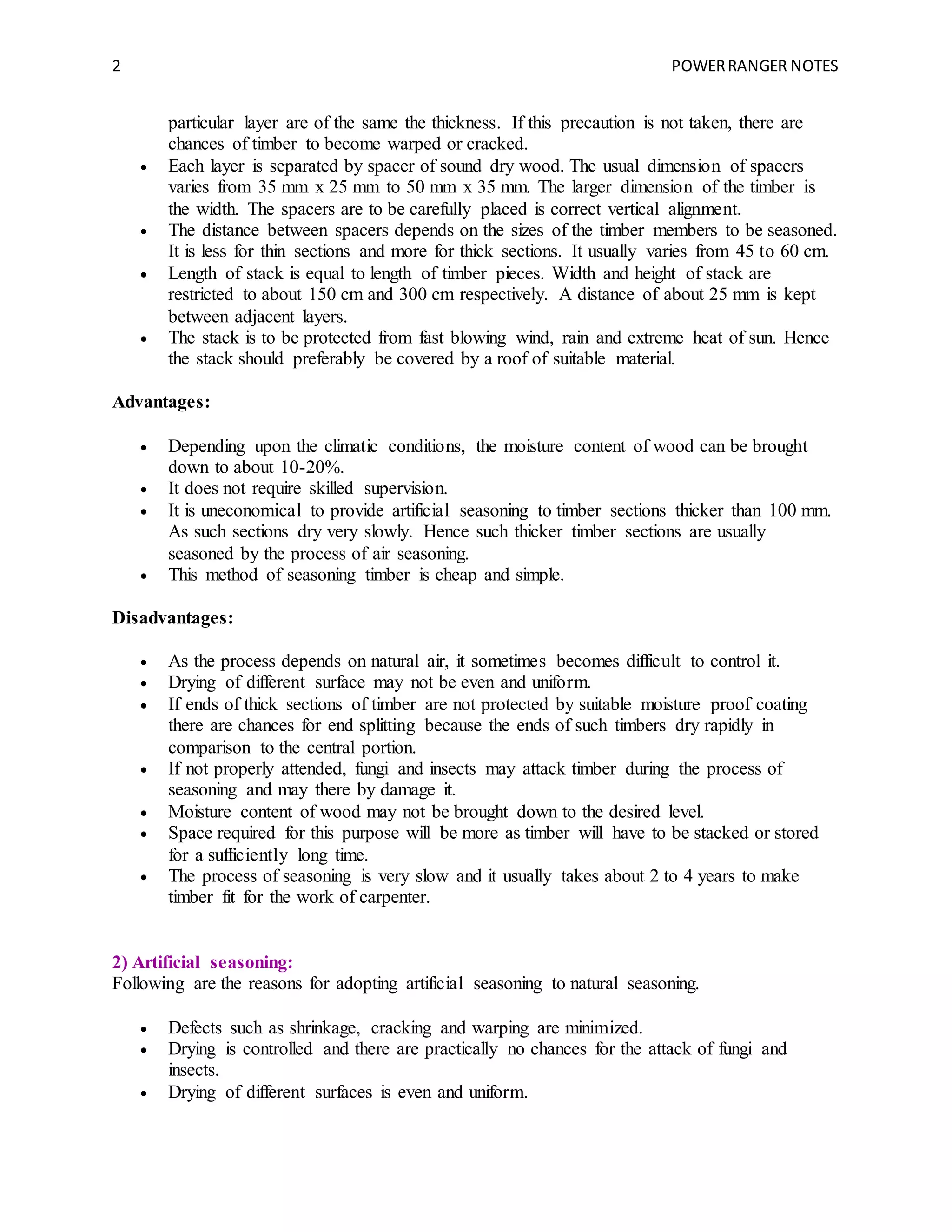 Seasoning of Wood | DOCX