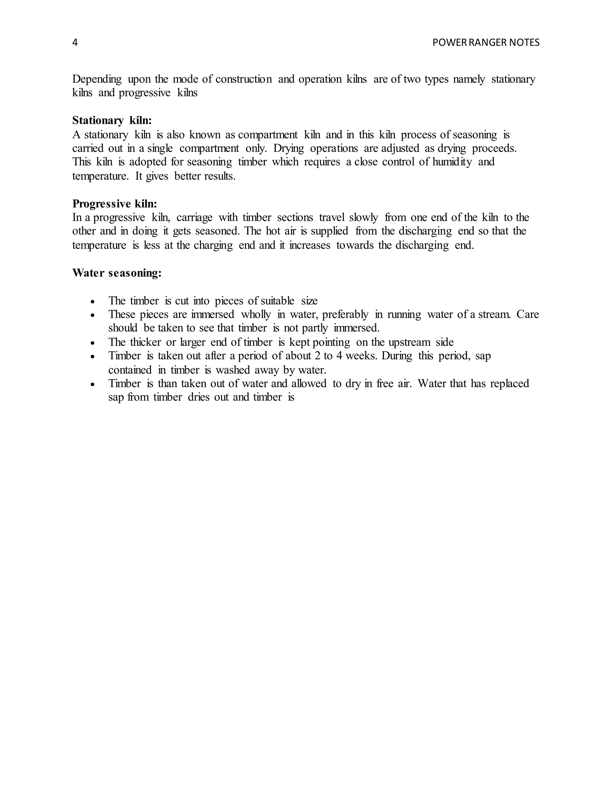 Seasoning of Wood | DOCX