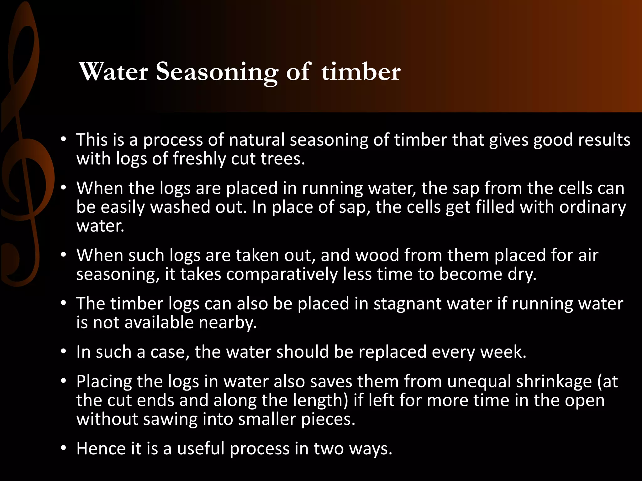 Seasoning of timber | PPTX