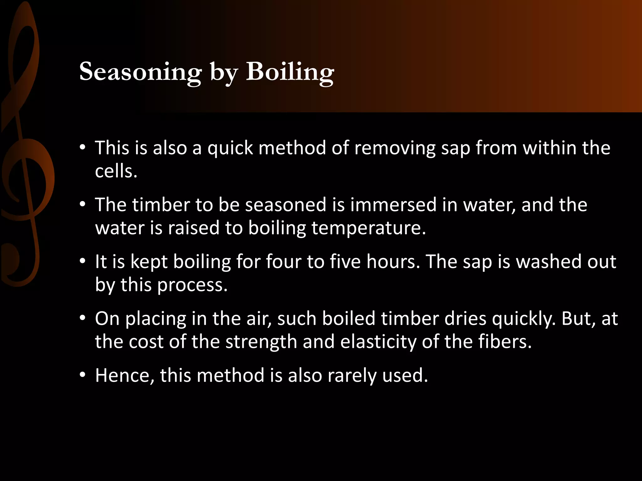 Seasoning of timber | PPTX
