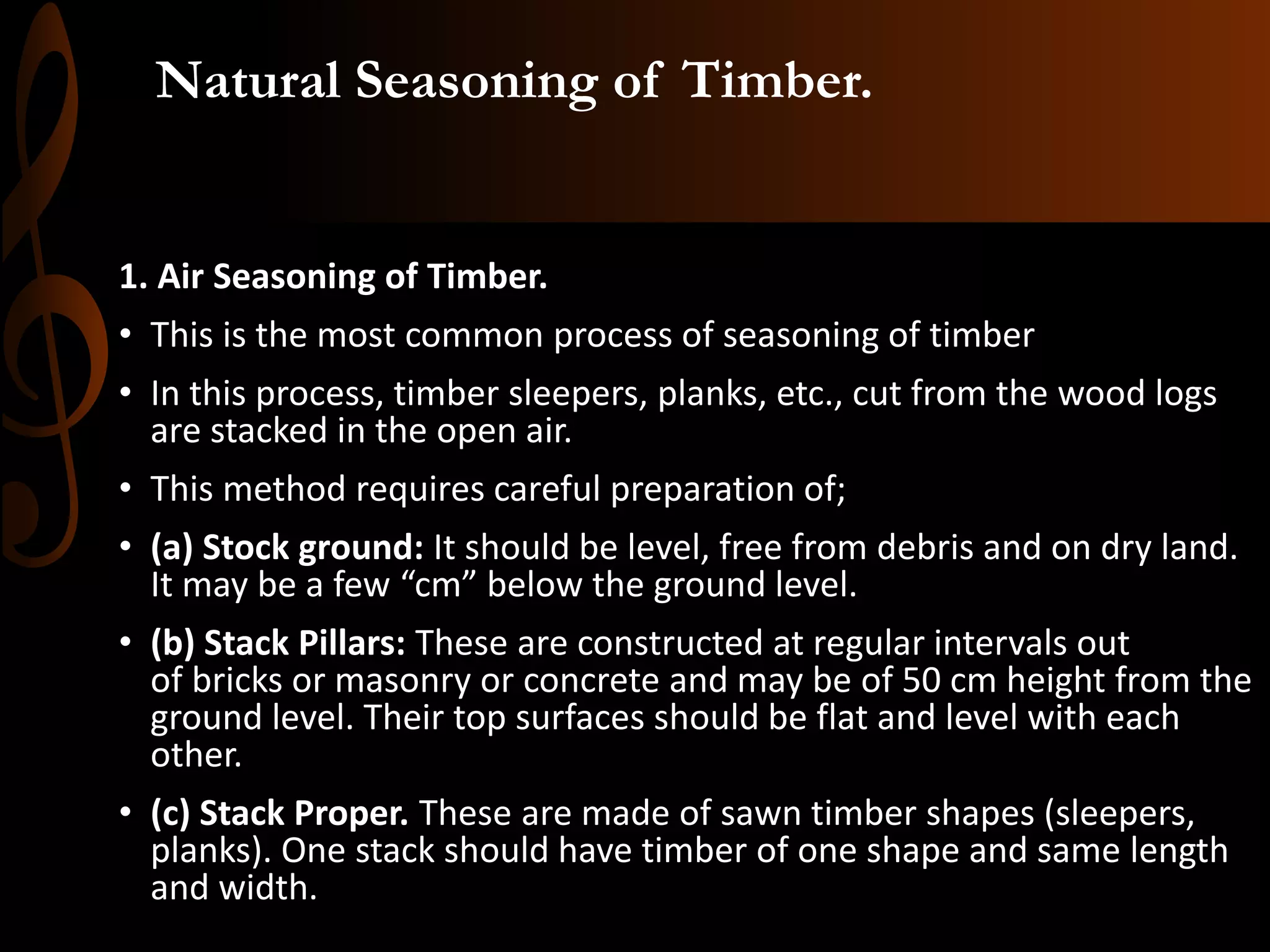 Seasoning of timber | PPTX