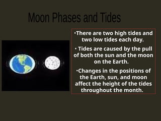Season, Moon Phases and Tides. Phases of the moon. | PPTX