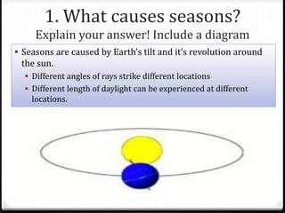 Seasons Review Questions (NB p.38-39) | PPTX
