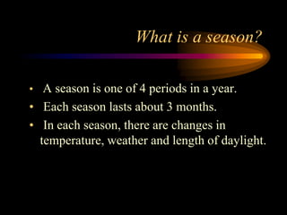 seasons.ppt | Weather | Science