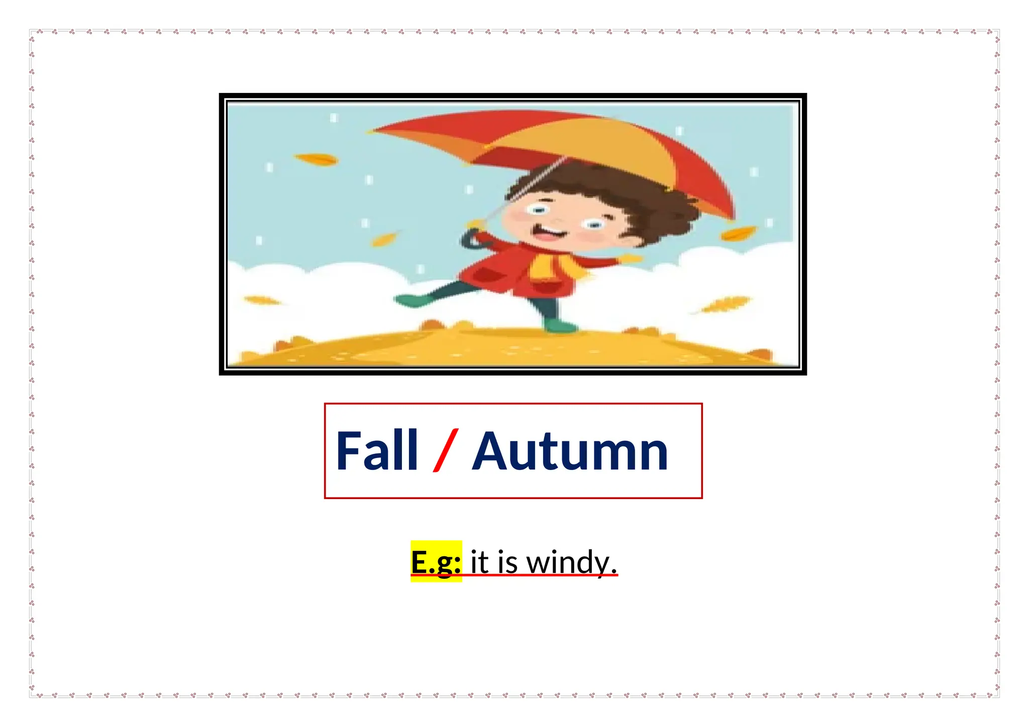 The Four Seasons of the Year - Flashcards with Exercises | PDF