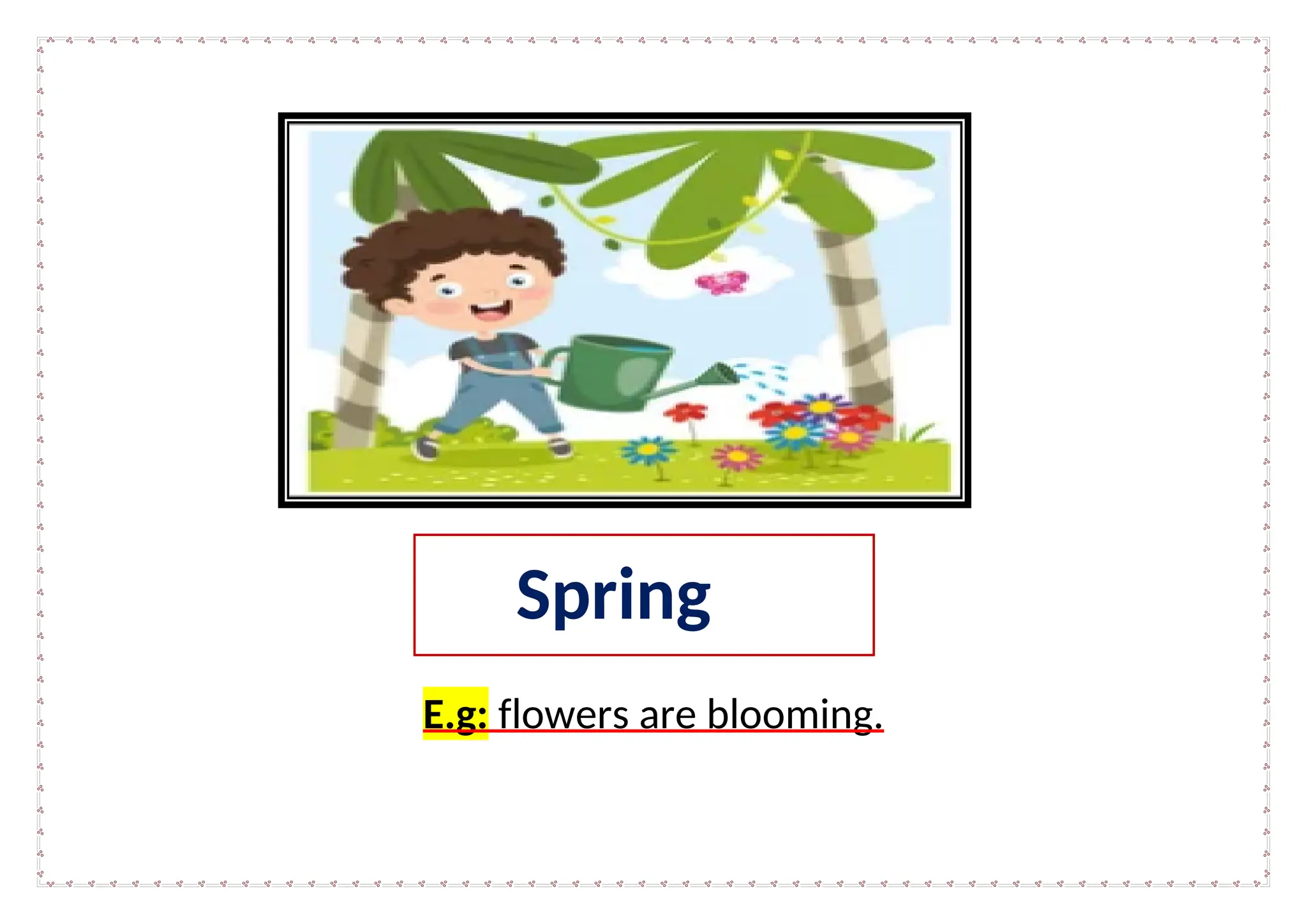 The Four Seasons of the Year - Flashcards with Exercises | PDF