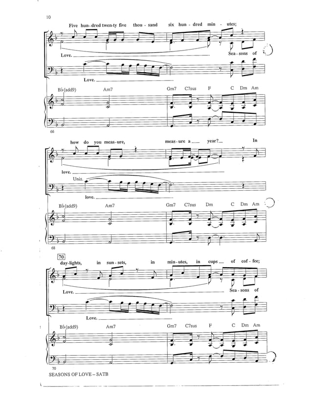 Seasons of Love | PDF | Musicals | Genres