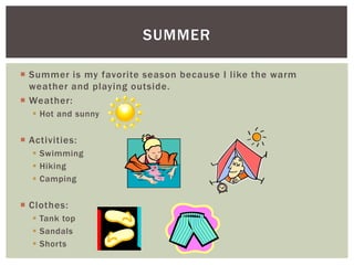 Seasons- Student PowerPoint Example | PPT