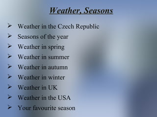 Seasons/weather | PPT