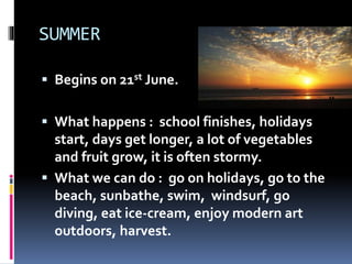 Seasons and holidays | PPTX