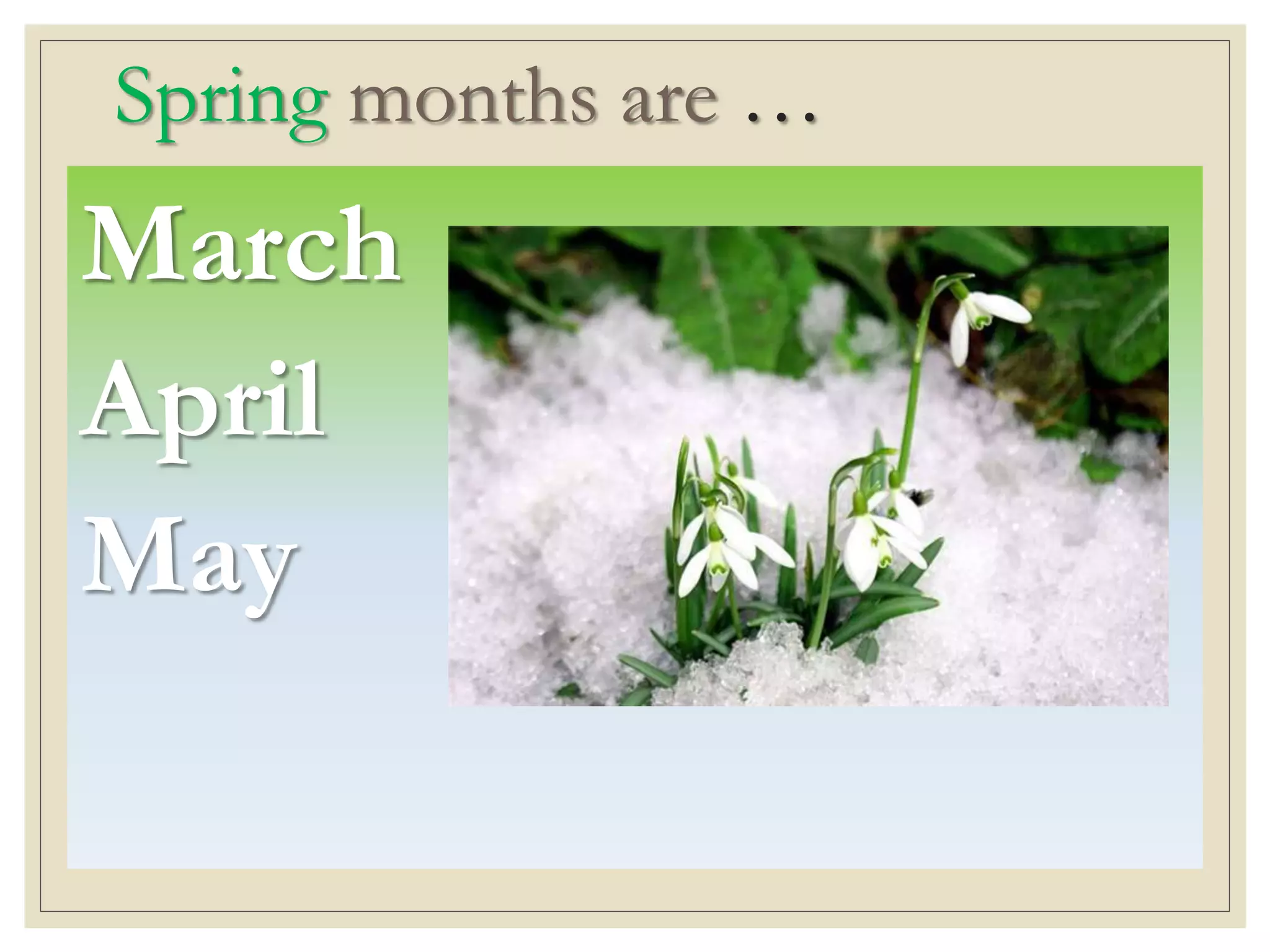 Form 4. Unit 9. Months and seasons | PPTX