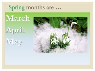 Form 4. Unit 9. Months and seasons | PPTX