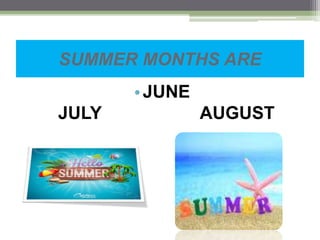 Seasons and months of the year | PPT