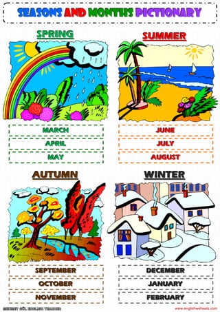 Seasons Chart With Months