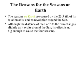 Seasons and moon | PPT