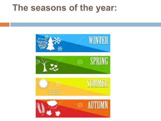 Seasons, months and the weather | PPSX | Weather | Science