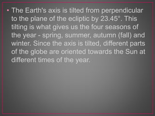 Seasons of the earth | PPTX