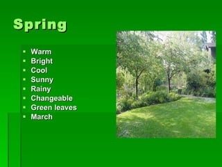 Seasons of a year and weather | PPT | Weather | Science